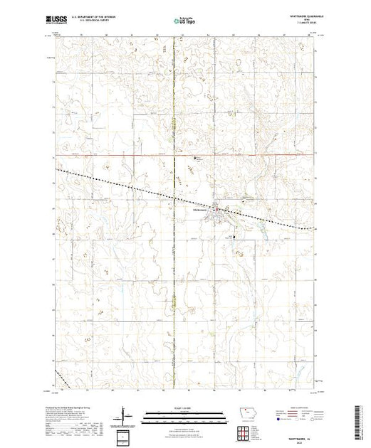 US Topo 7.5-minute map for Whittemore IA – American Map Store