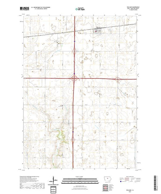 US Topo 7.5-minute map for Williams IA – American Map Store
