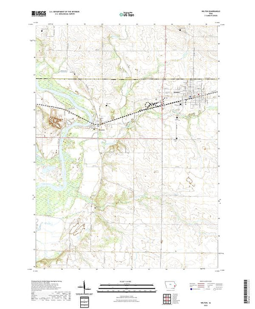 US Topo 7.5-minute map for Wilton IA – American Map Store