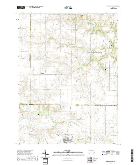 US Topo 7.5-minute map for Winfield North IA – American Map Store