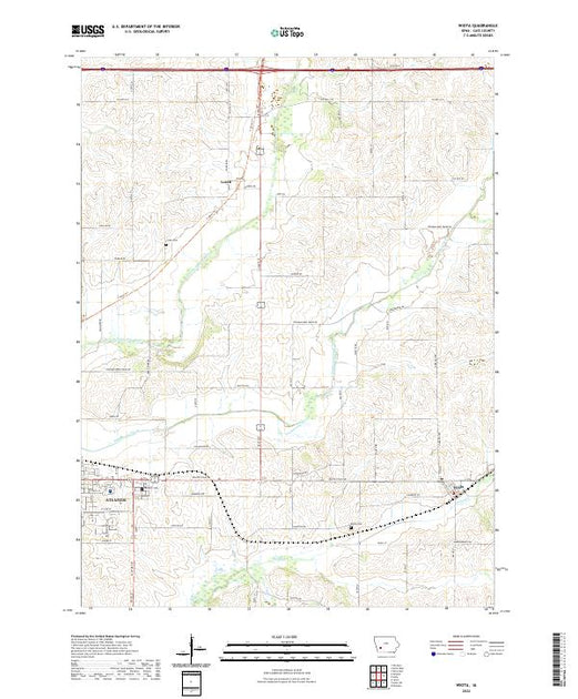 US Topo 7.5-minute map for Wiota IA – American Map Store