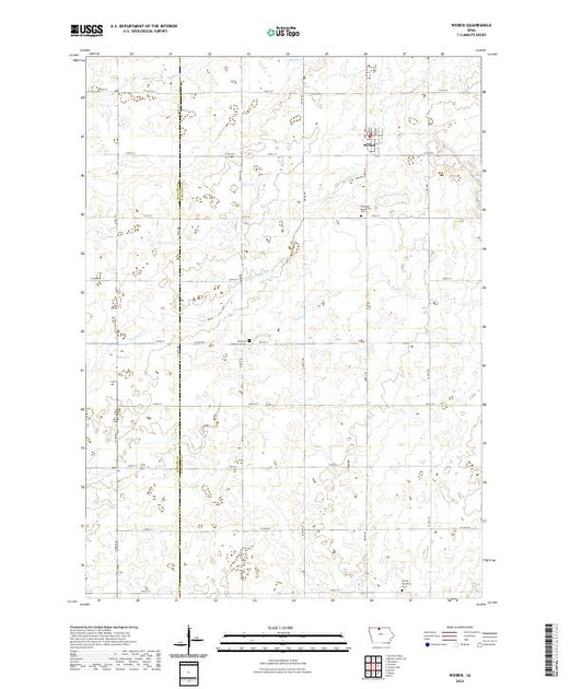 US Topo 7.5-minute map for Woden IA – American Map Store