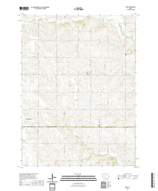 US Topo 7.5-minute map for Zion IA – American Map Store