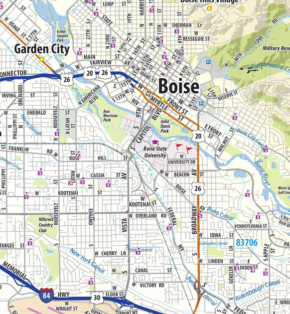 Greater Boise Metro Area Wall Map – American Map Store