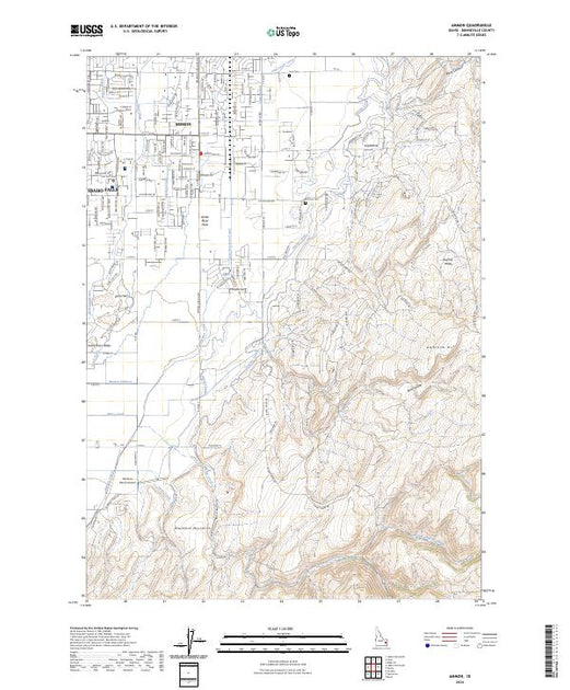 US Topo 7.5-minute map for Ammon ID – American Map Store