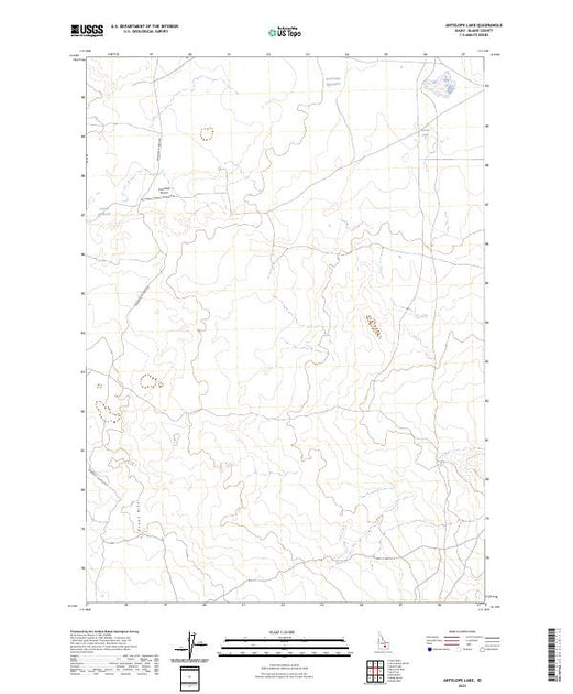 US Topo 7.5-minute map for Antelope Lake ID – American Map Store