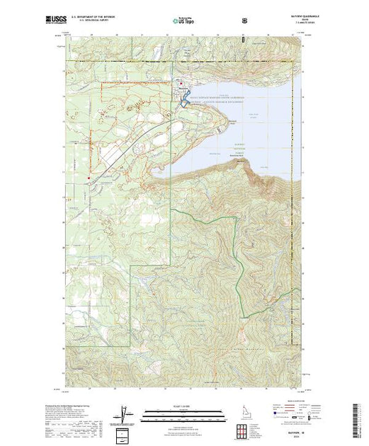 US Topo 7.5-minute map for Bayview ID – American Map Store