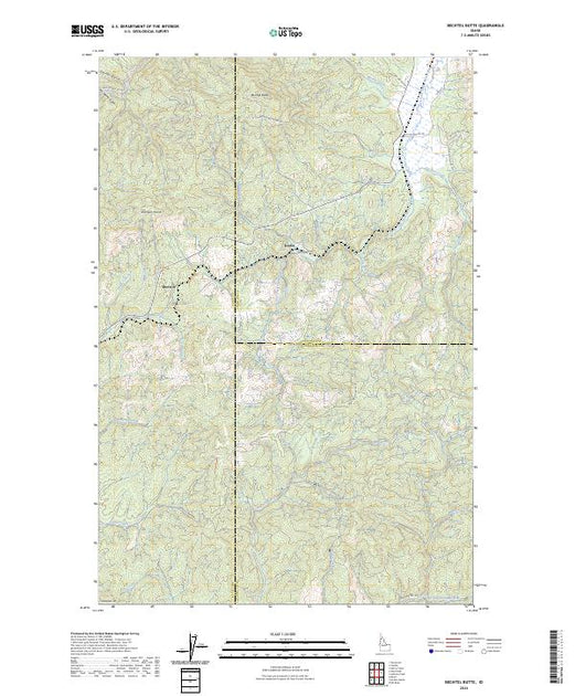 US Topo 7.5-minute map for Bechtel Butte ID – American Map Store