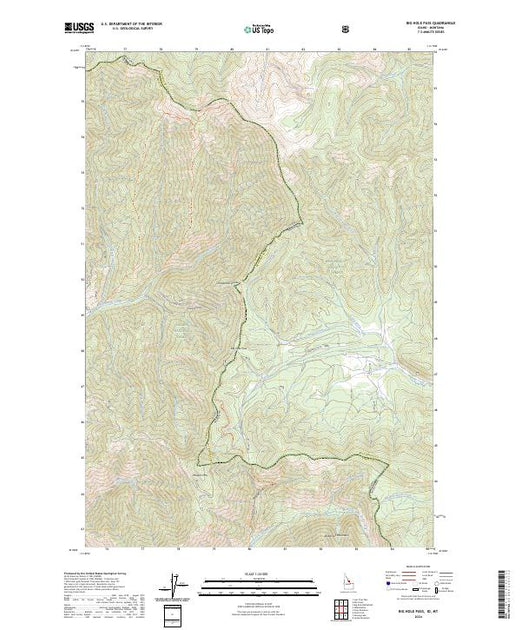 US Topo 7.5-minute map for Big Hole Pass IDMT – American Map Store