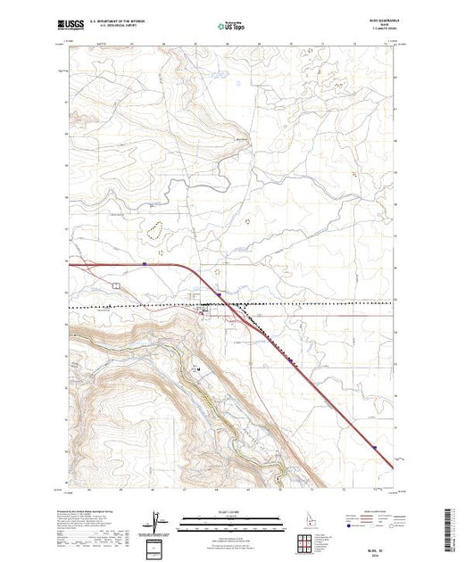 US Topo 7.5-minute map for Bliss ID – American Map Store
