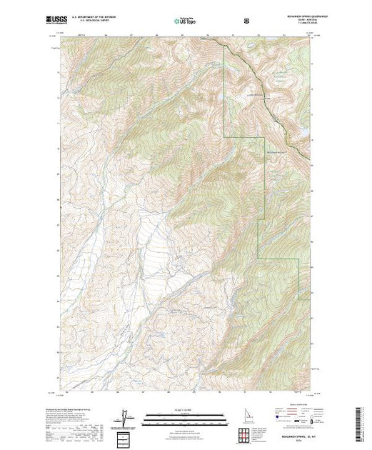 US Topo 7.5-minute map for Bohannon Spring IDMT – American Map Store