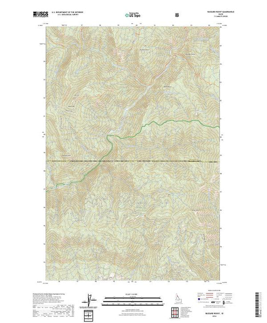 US Topo 7.5-minute map for Buzzard Roost ID – American Map Store