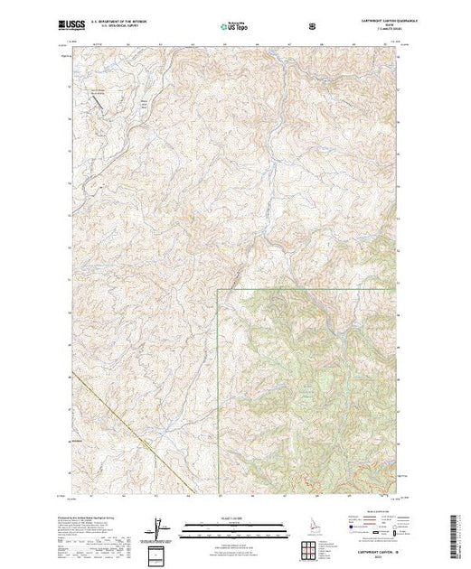 US Topo 7.5-minute map for Cartwright Canyon ID – American Map Store