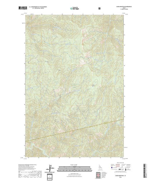 US Topo 7.5-minute map for Cook Mountain ID – American Map Store