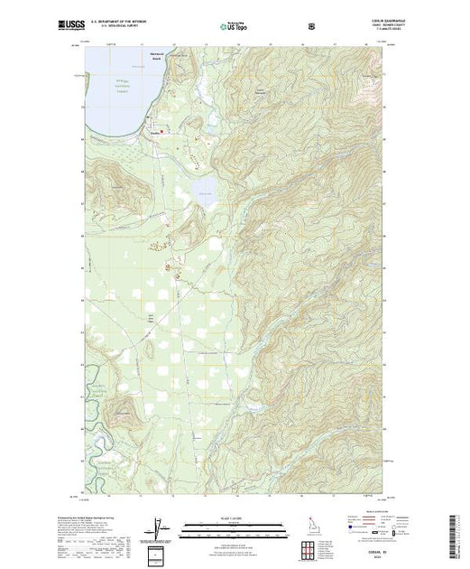 US Topo 7.5-minute map for Coolin ID – American Map Store