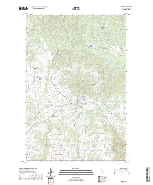 US Topo 7.5-minute map for Deary ID – American Map Store