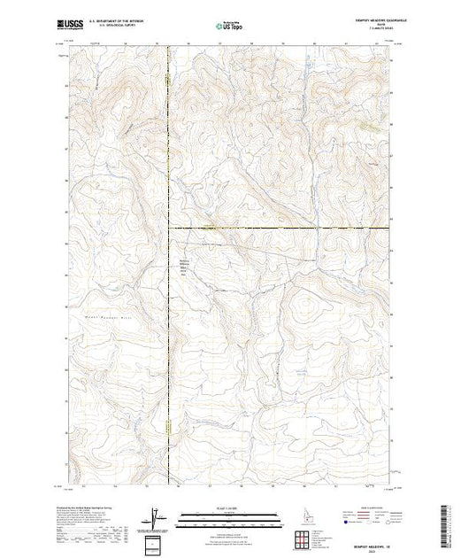 US Topo 7.5-minute map for Dempsey Meadows ID – American Map Store