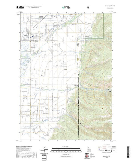 US Topo 7.5-minute map for Driggs IDWY – American Map Store