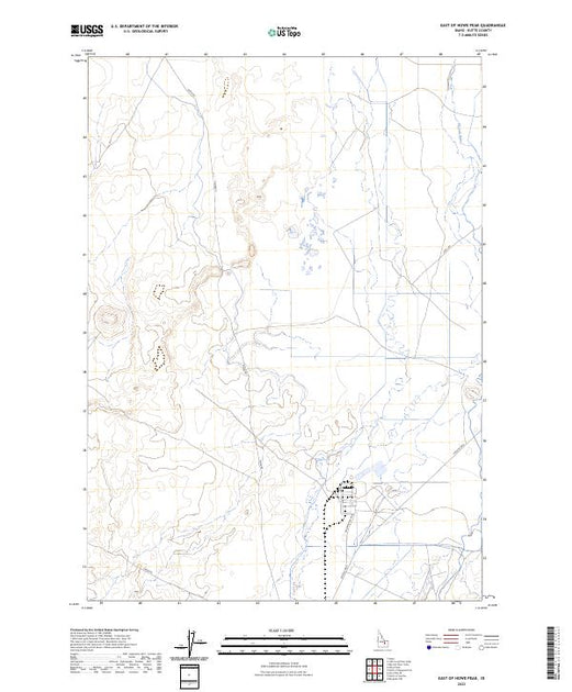 US Topo 7.5-minute map for East of Howe Peak ID – American Map Store