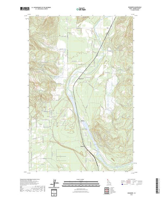 US Topo 7.5-minute map for Edgemere ID – American Map Store