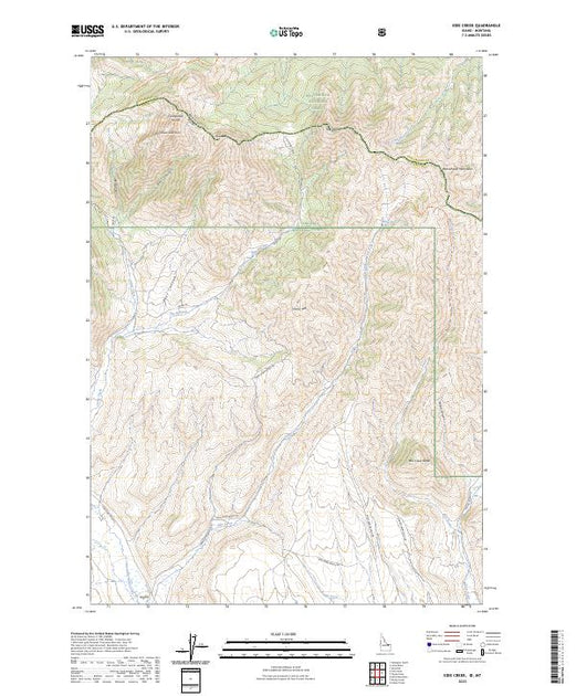 US Topo 7.5-minute map for Edie Creek IDMT – American Map Store