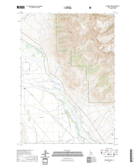 US Topo 7.5-minute map for Elkhorn Creek ID – American Map Store