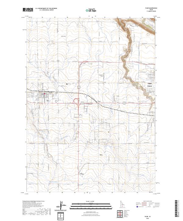 US Topo 7.5-minute map for Filer ID – American Map Store
