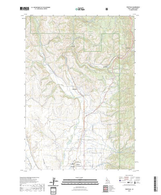 US Topo 7.5-minute map for Fruitvale ID – American Map Store