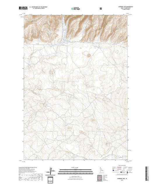 US Topo 7.5-minute map for Gardner Lake ID – American Map Store