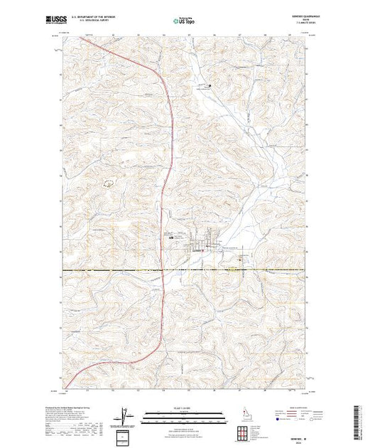 US Topo 7.5-minute map for Genesee ID – American Map Store