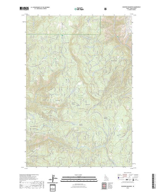 US Topo 7.5-minute map for Goodwin Meadows ID – American Map Store