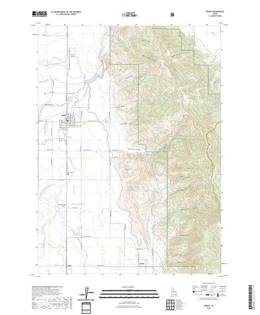 US Topo 7.5-minute map for Grace ID – American Map Store