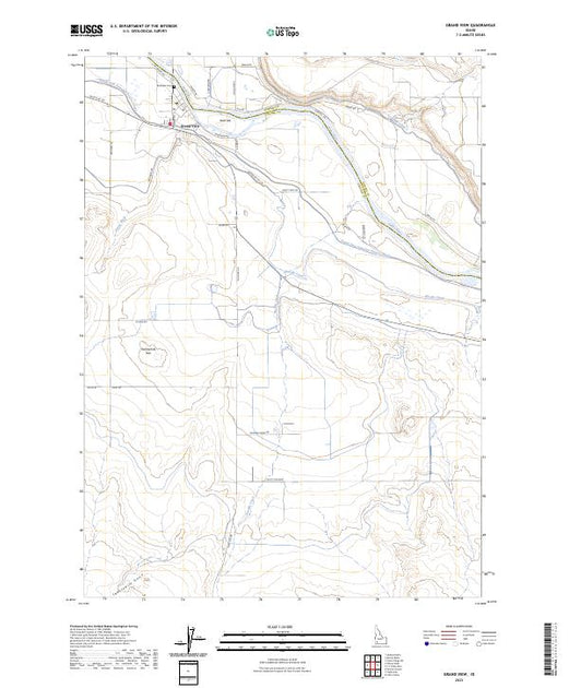 US Topo 7.5-minute map for Grand View ID – American Map Store