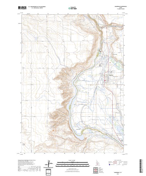 US Topo 7.5-minute map for Hagerman ID – American Map Store