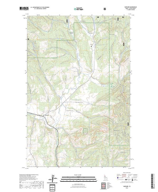 US Topo 7.5-minute map for Harvard ID – American Map Store