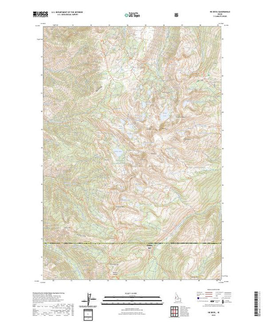US Topo 7.5-minute map for He Devil ID – American Map Store