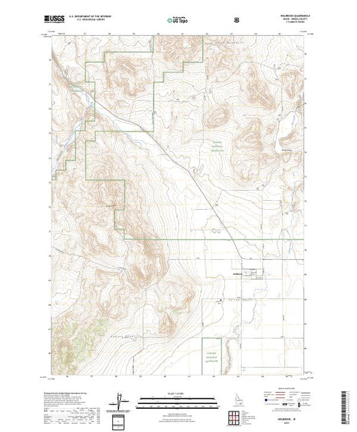 US Topo 7.5-minute map for Holbrook ID – American Map Store
