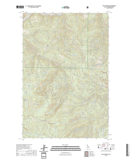 US Topo 7.5-minute map for Hoyt Mountain ID – American Map Store