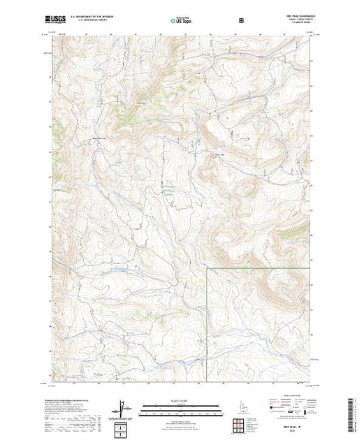 US Topo 7.5-minute map for Ibex Peak ID – American Map Store