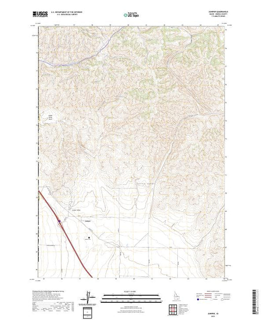US Topo 7.5-minute map for Juniper ID – American Map Store