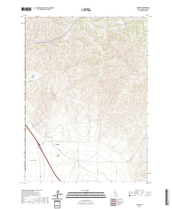 US Topo 7.5-minute map for Juniper ID – American Map Store