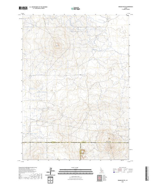 US Topo 7.5-minute map for Kimama Butte ID – American Map Store