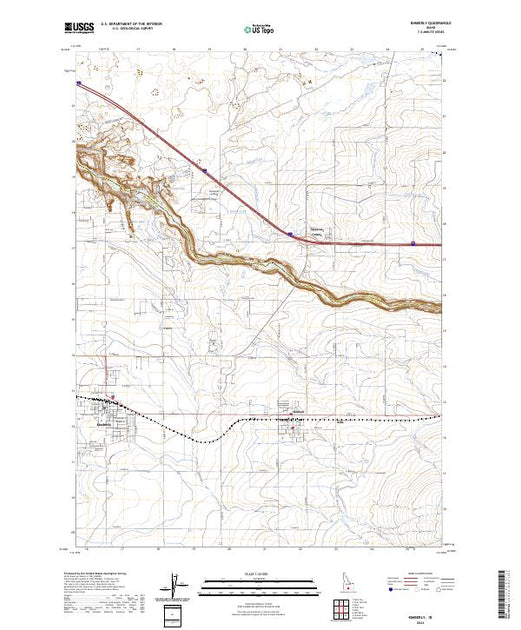 US Topo 7.5-minute map for Kimberly ID – American Map Store