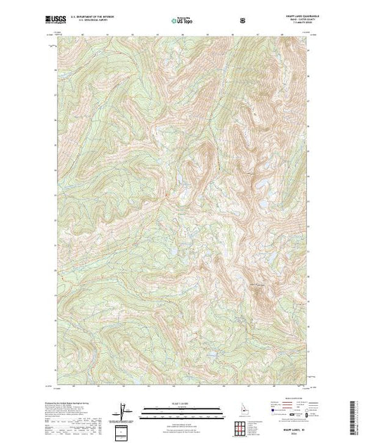 US Topo 7.5-minute map for Knapp Lakes ID – American Map Store