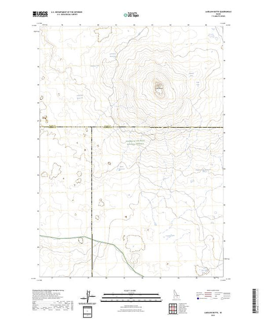 US Topo 7.5-minute map for Laidlaw Butte ID – American Map Store