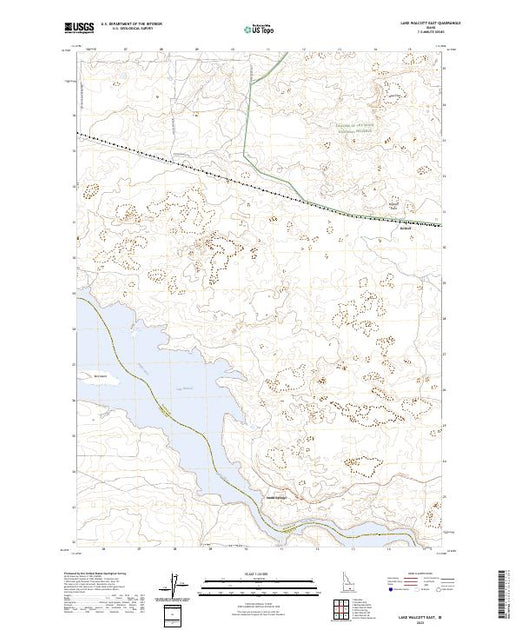 US Topo 7.5-minute map for Lake Walcott East ID – American Map Store