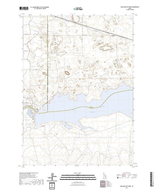 US Topo 7.5-minute map for Lake Walcott West ID – American Map Store