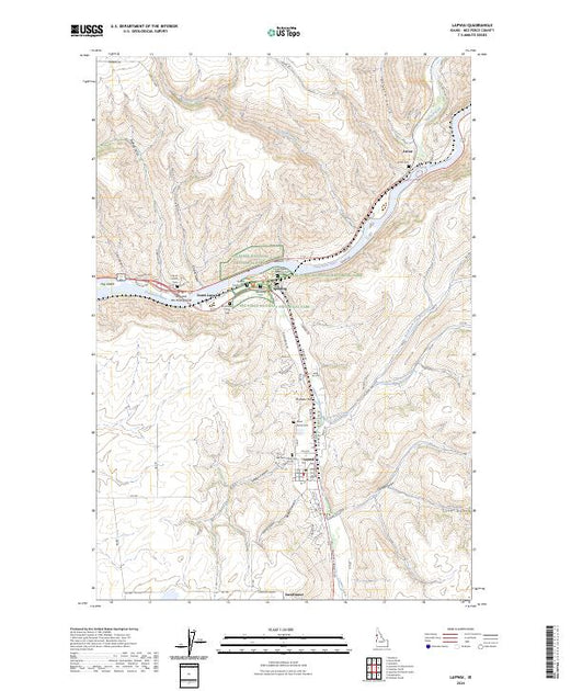 US Topo 7.5-minute map for Lapwai ID – American Map Store