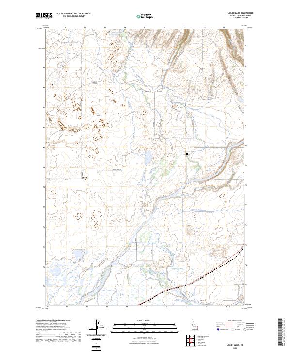 US Topo 7.5-minute map for Lemon Lake ID – American Map Store