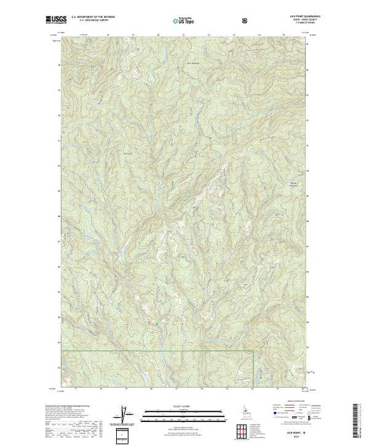 US Topo 7.5-minute map for Lick Point ID – American Map Store